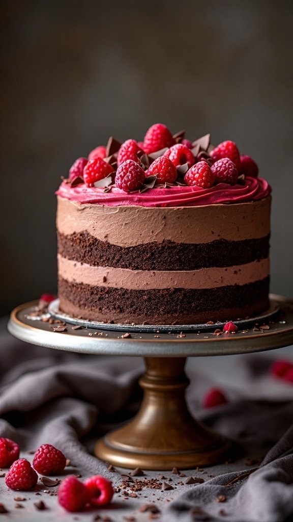 Decadent Raspberry Chocolate Mousse Cake - Dough Whisperer – Where Baking Meets Artistry & Ease