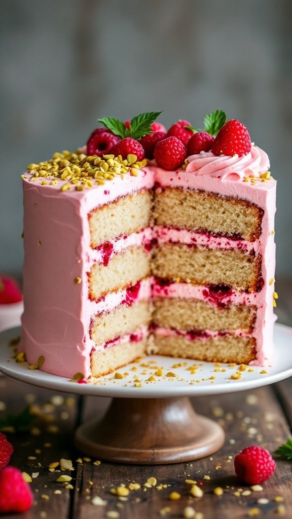 Delicious Raspberry Pistachio Cake Recipe - Dough Whisperer – Where ...