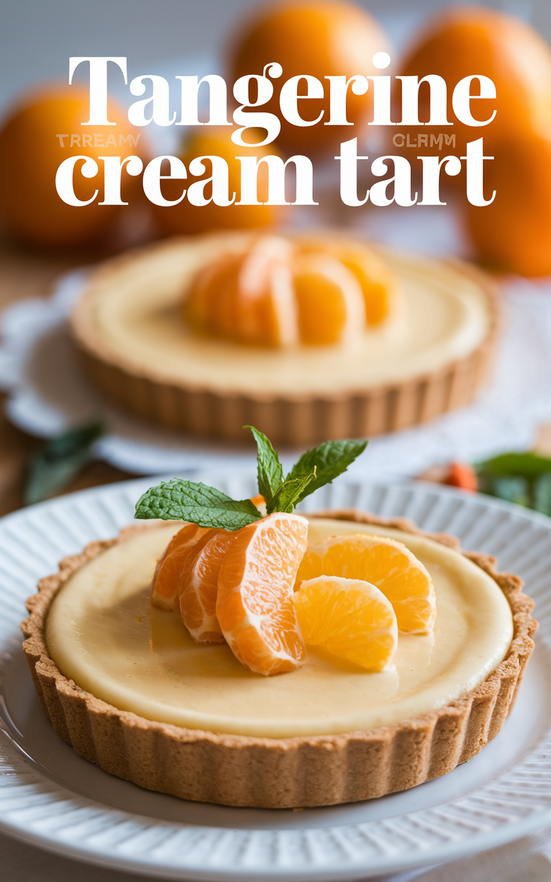 Tangerine Cream Tart: A Luminous Blend of Citrus Zing and Silky Cream ...