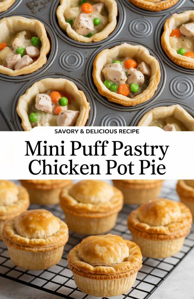 Bite-Sized Comfort: Mini Puff Pastry Chicken Pot Pies for Every ...