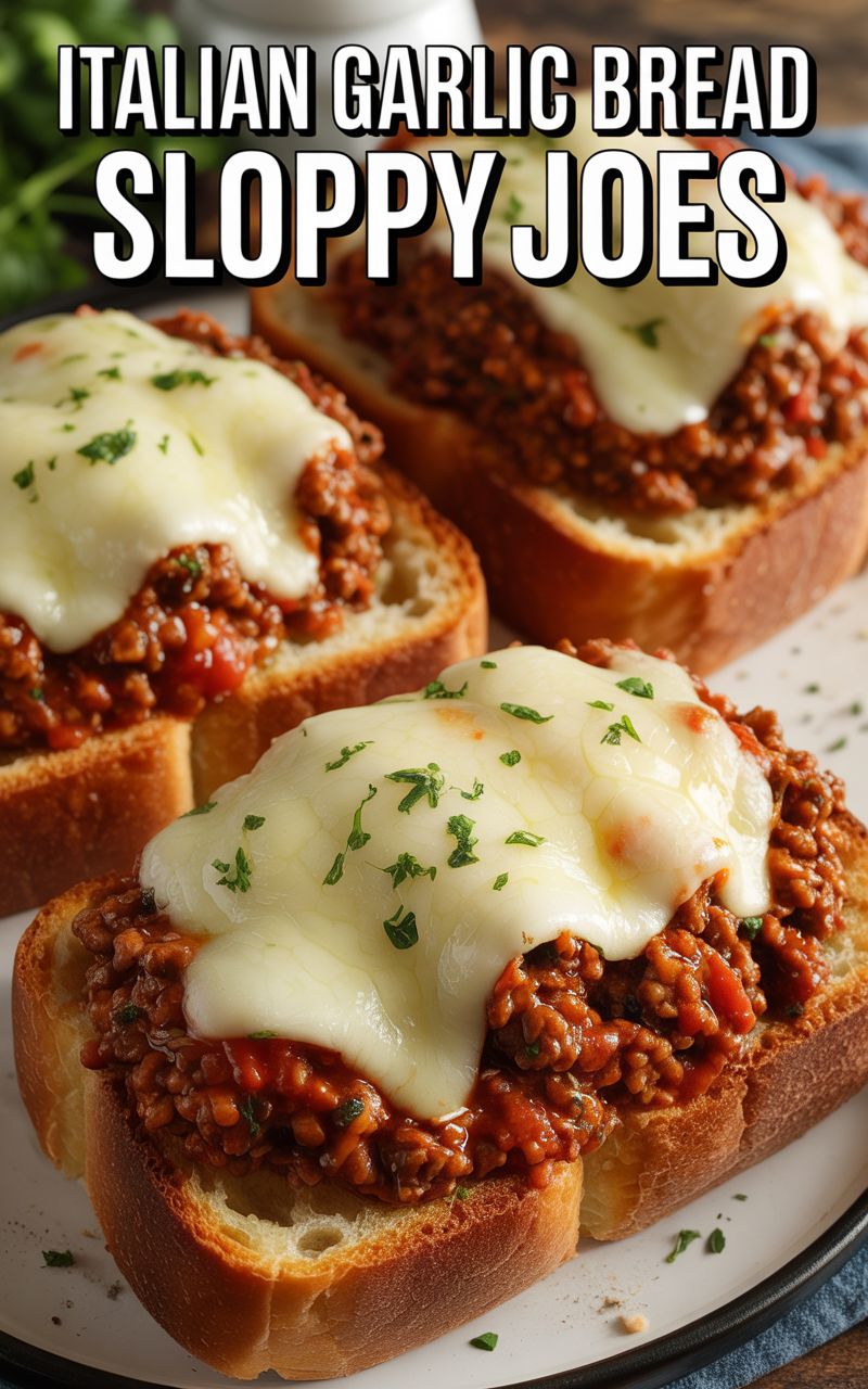 Italian Garlic Bread Sloppy Joes: A Bold Fusion of Comfort and Flavor ...
