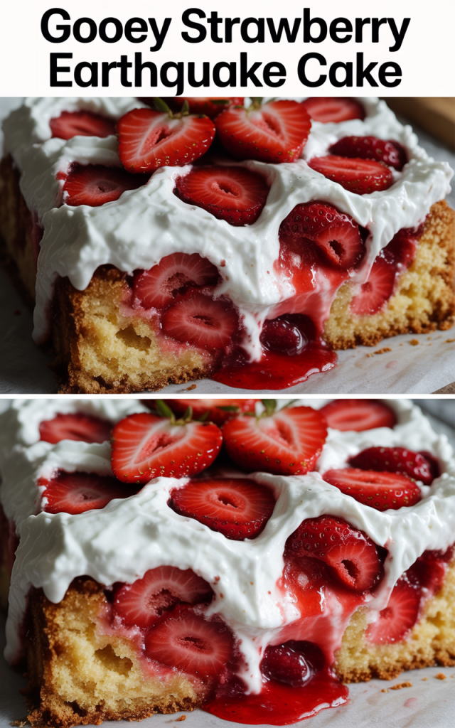 Strawberry Shake-Up: The Irresistible Gooey Earthquake Cake That Shakes ...