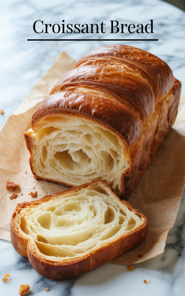 Croissant Bread Loaf: A Perfect Fusion of Flaky Pastry and Rustic Bread ...